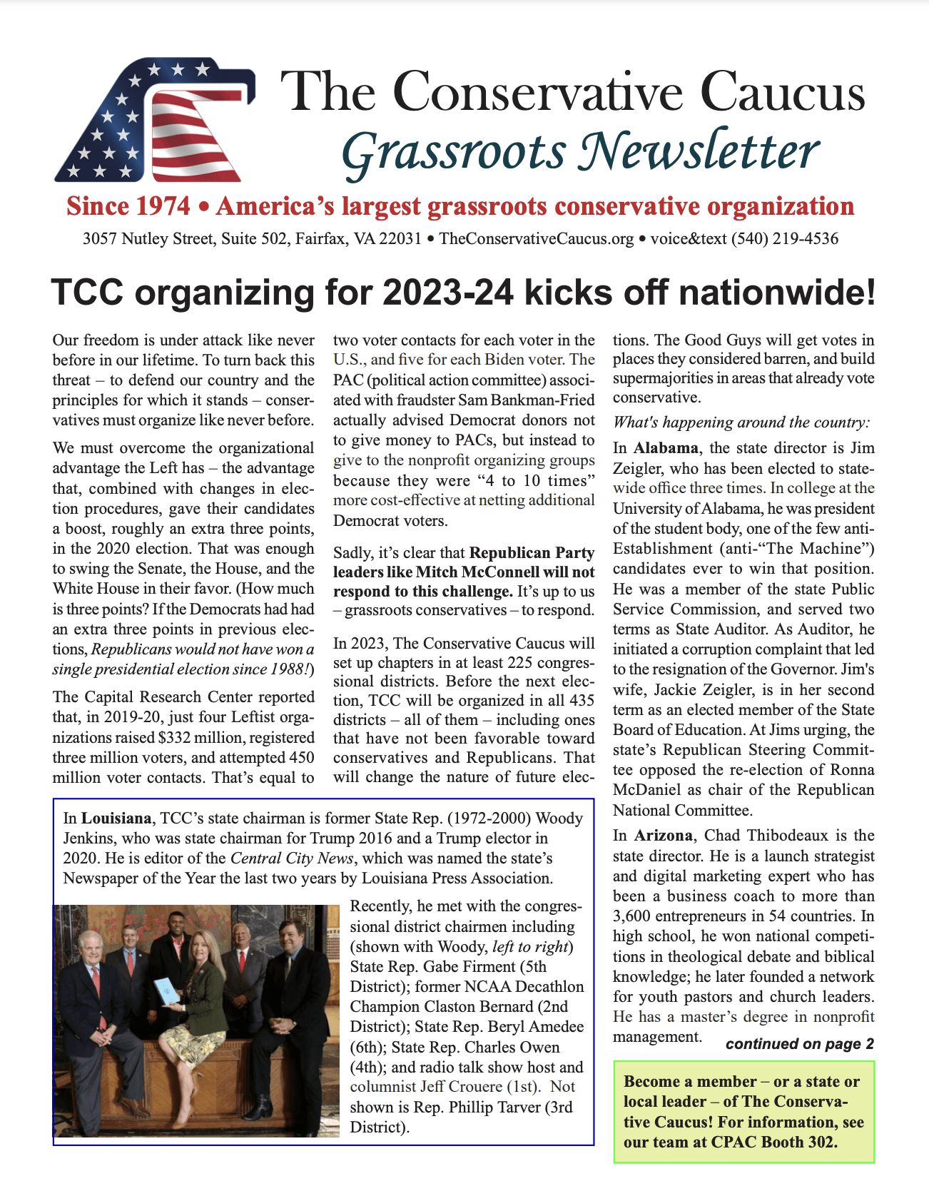 2023-24 Organizing Kicks Off | The Conservative Caucus